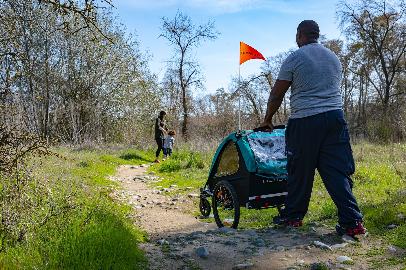 Using Kid Bike Trailer as Hiking Stroller - Burley
